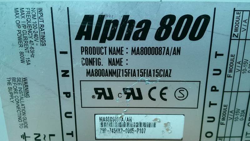 DENSEI-LAMBDA Alpha 800 Power Supply MA8000087A/AN - 裕益科技自動化設備可程式編碼器PLC分散式控制系統DCS